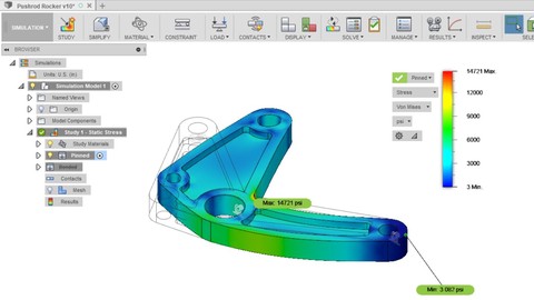 Fusion 360 Simulations, Complete Static Structural Training - Coupon ...