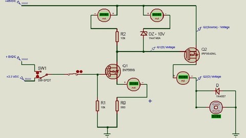 [Free] Electronic Switch Using A P Channel Mosfet